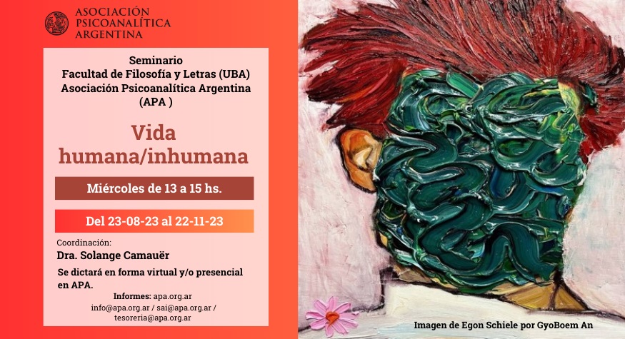 Vida humana/inhumana - APA | Asociación Psicoanalítica Argentina